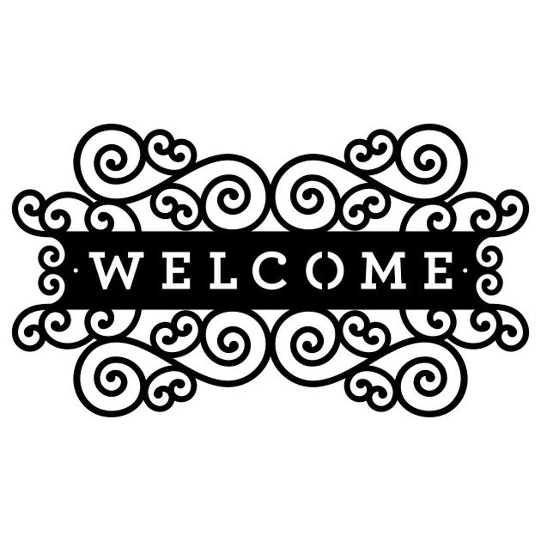 Welcome Metal Wall Art, Laser Cut Metal Sign for Entryway Home Decor ...