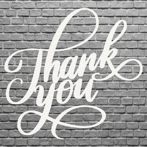 Thank You Metal Sign, Laser Cut Thank You Heart Metal Wall Art, Modern ...