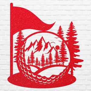 Golf Wall Sign, Golf Metal Art Decoration, Golf Metal Wall Art, Outdoor ...