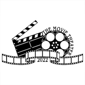 Personalized Movies Sign Metal Wall Art, Custom Movie Theater Sign ...