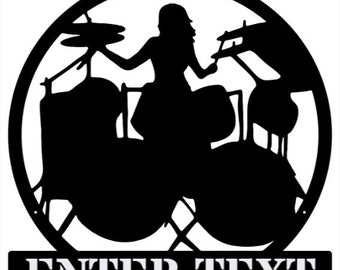 Female Drummer Sign - Etsy