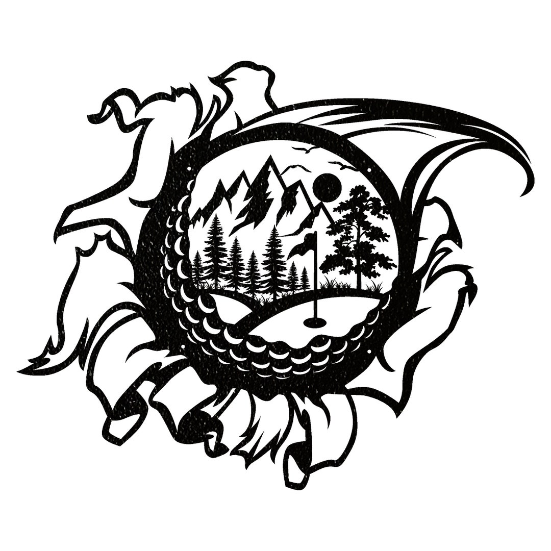 Golf Metal Wall Art, Golf Metal Art Decoration, Golf Wall Decor, Golf ...