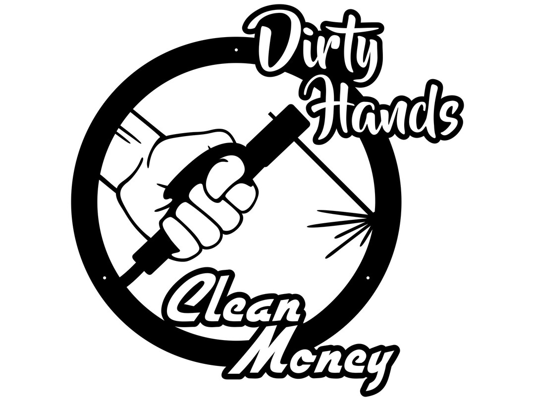 Dirty Hands Clean Money Metal Art, Laser Cut Metal Wall Sign, Farmhouse ...