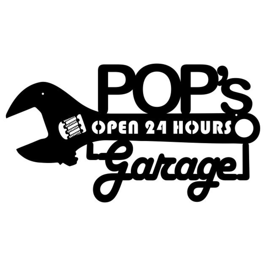 Personalized Pop's Garage Sign, Custom Garage Metal Sign, Workshop Man ...