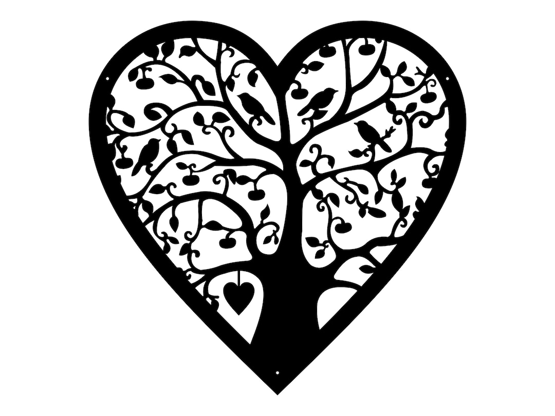 Heart Tree of Life Art, Metal Tree of Life Wall Art, Metal Nature Wall ...