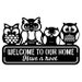 Welcome to Our Home Hoot Owl Metal Wall Art, Owl Wall Decor, Metal ...