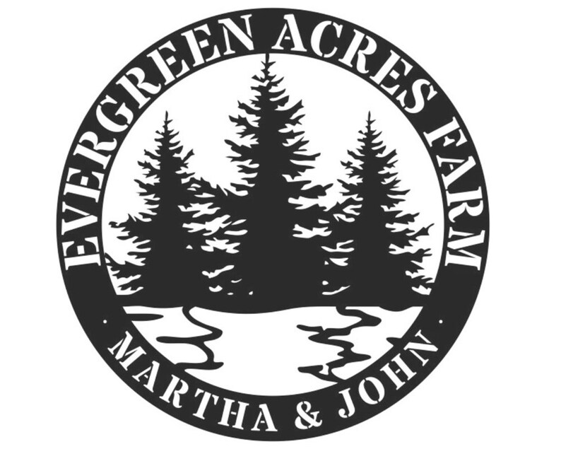 Evergreen Trees Metal Wall Art, Laser Cut Forest Wall Art, Pine Tree ...