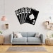 Royal Flush Metal Sign, Poker Wall Art Playroom Decor, Metal Art Gift ...