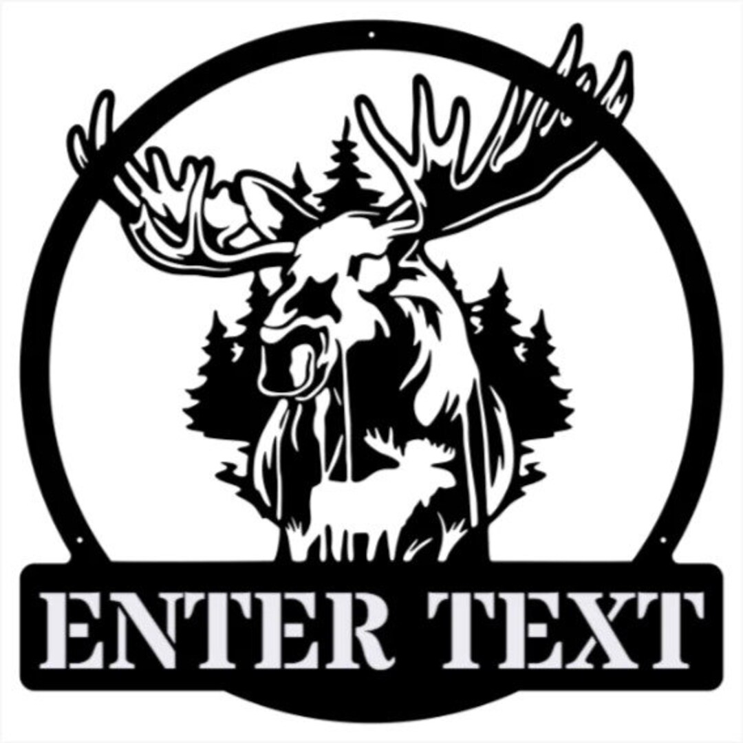 Personalized Moose Metal Wall Art Custom Metal Name Sign - Etsy Canada