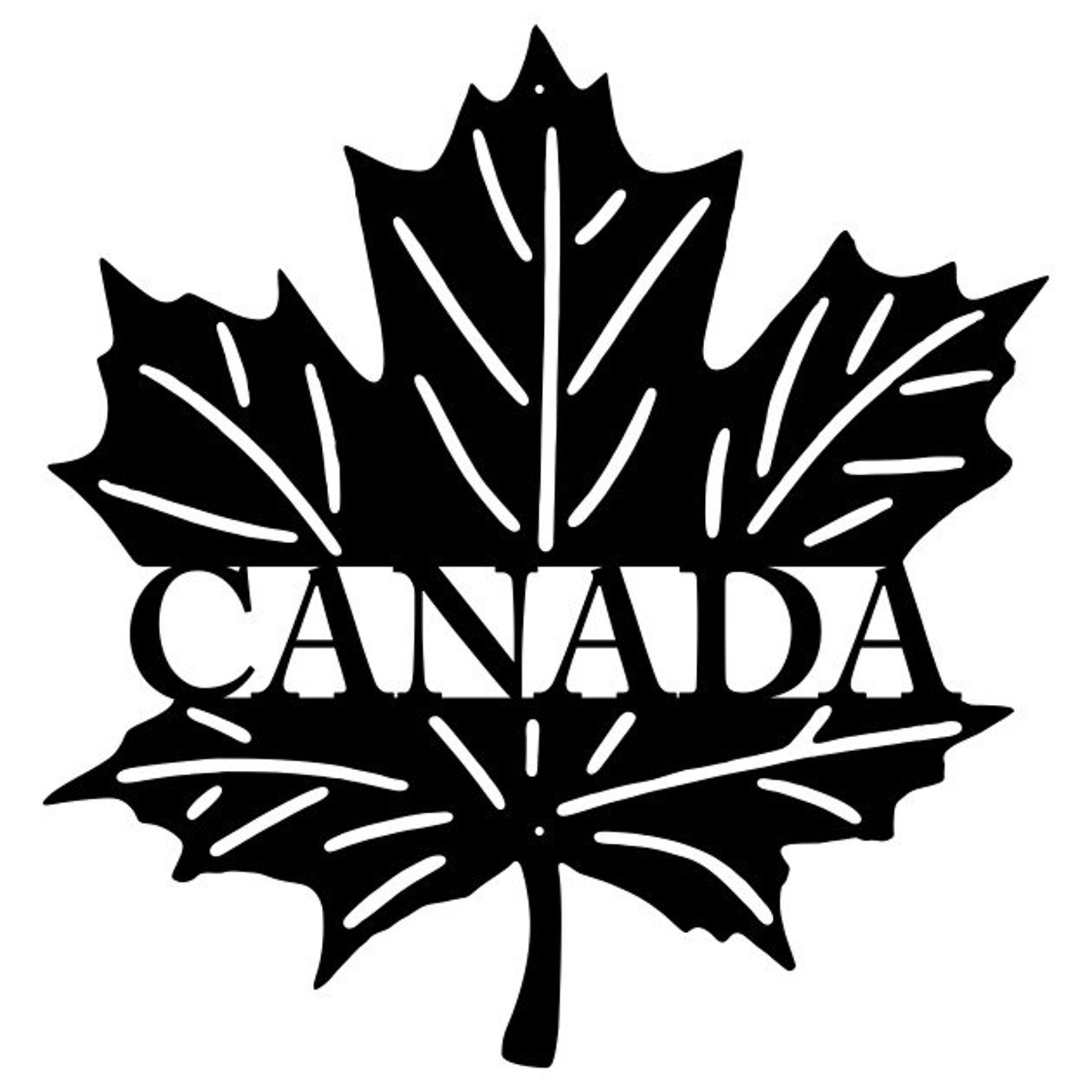 Maple Leaf Canada Sign Wall Art, Metal Leaf Wall Art Home Decor, Nature ...
