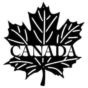 Maple Leaf Canada Sign Wall Art, Metal Leaf Wall Art Home Decor, Nature ...