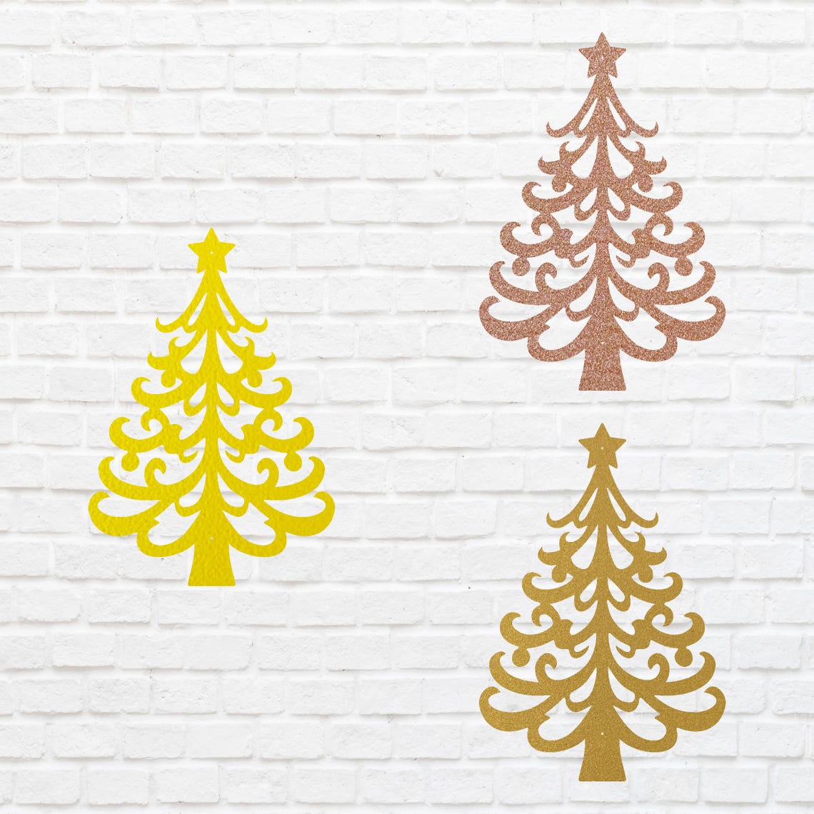 Christmas Tree Metal Wall Art, Holiday Wall Art, Christmas Tree Decor ...