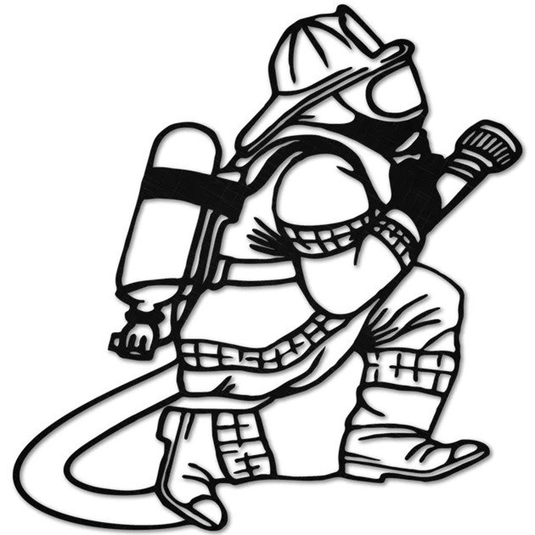 Custom Firefighter Metal Wall Art Firefighter Luser Cut Wall - Etsy