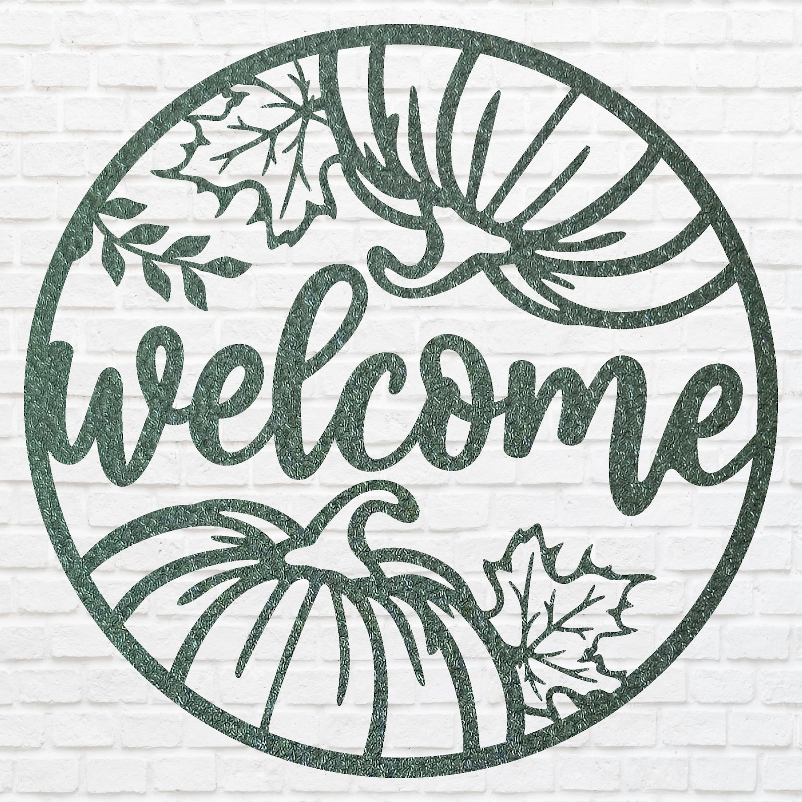 Welcome Metal Wall Art, Pumpkin Metal Wall Art, Laser Cut Welcome Home ...