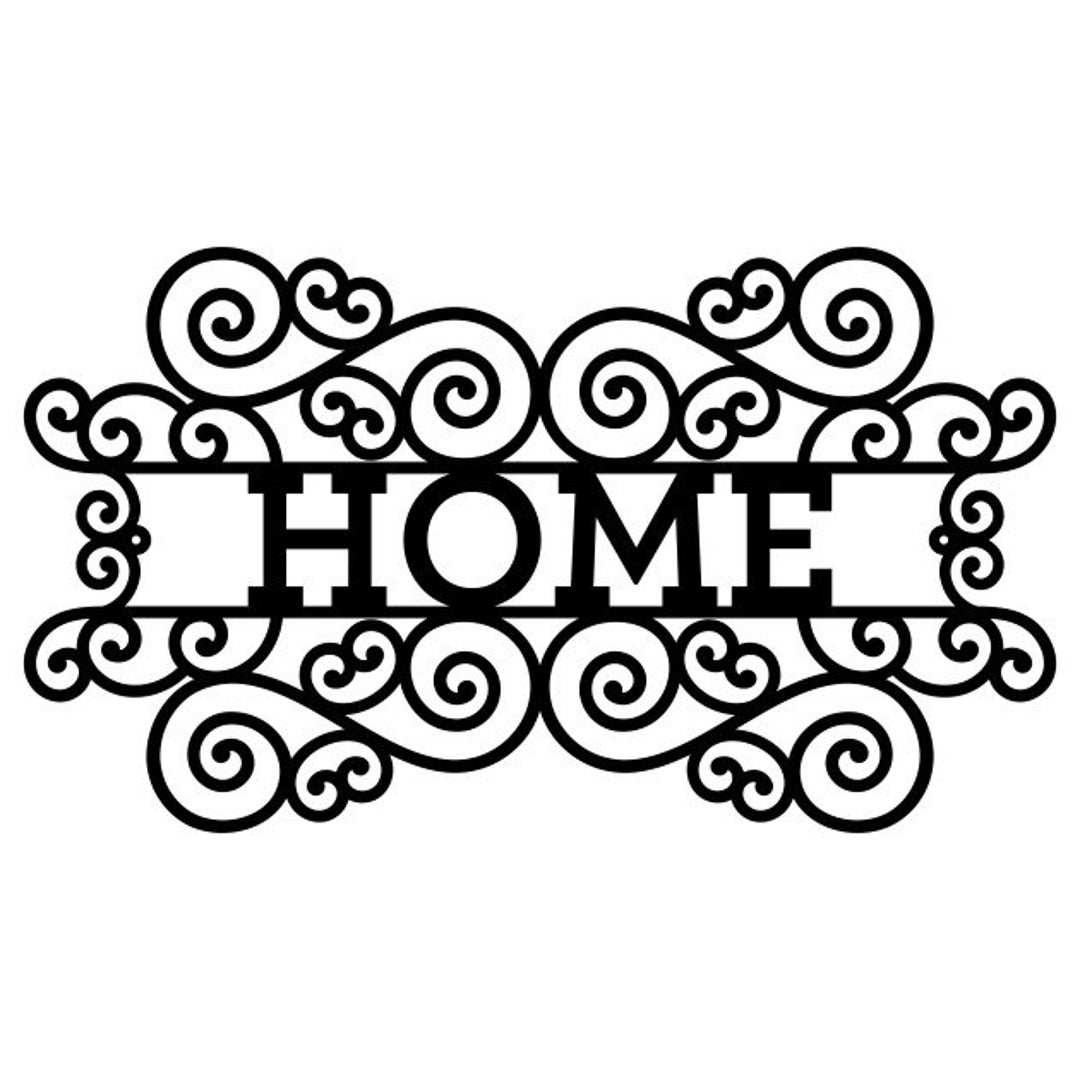 Home Sign Metal Wall Art, Hanging Wall for New Home Gift, Geometric ...