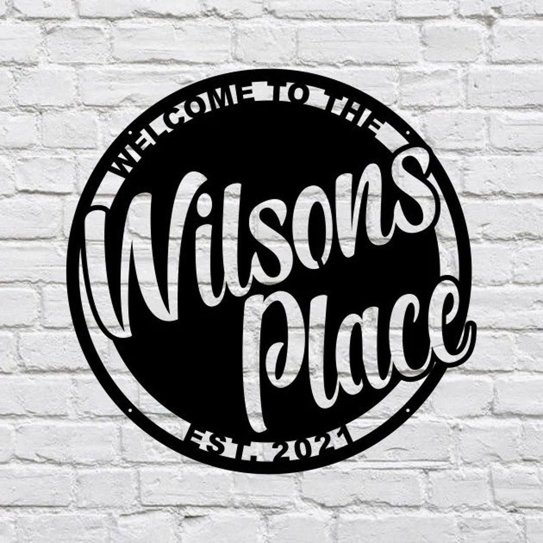 Place Metal Sign, Farmhouse Custom Metal Sign, Trendy Wall Art Black ...