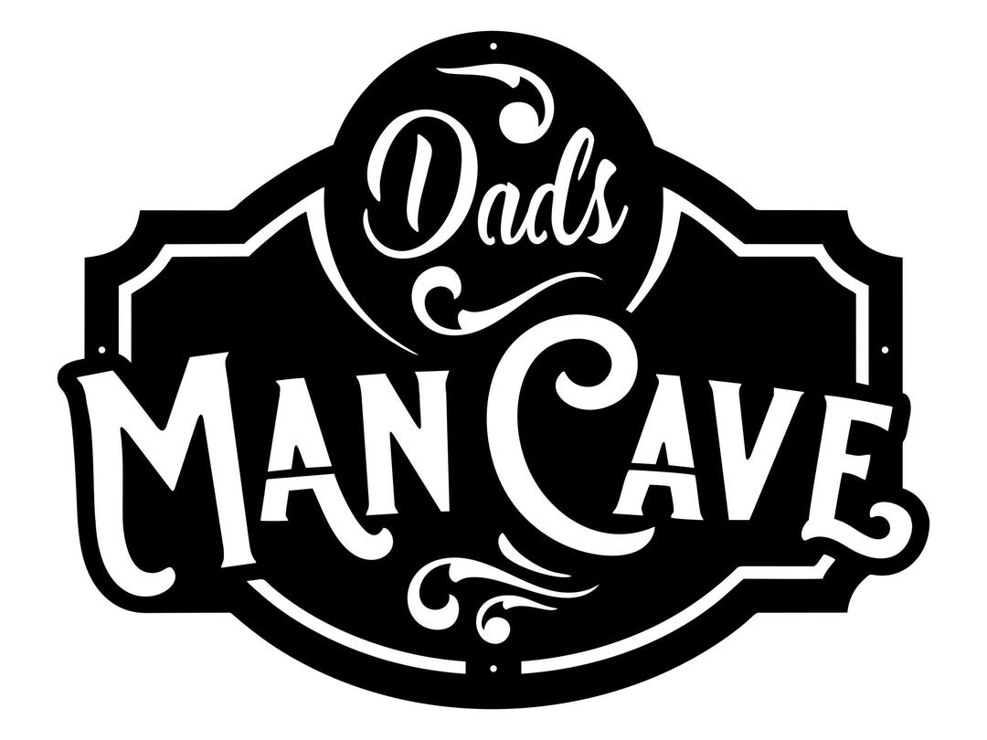 Man Cave Wall Art, Dads Man Cave Sign, Laser Cut Metal Signs ...