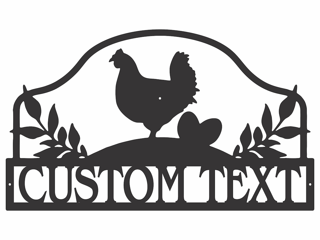 Metal Chicken Sign, Chicken Coop Sign, Custom Hen House Sign, Laser Cut ...