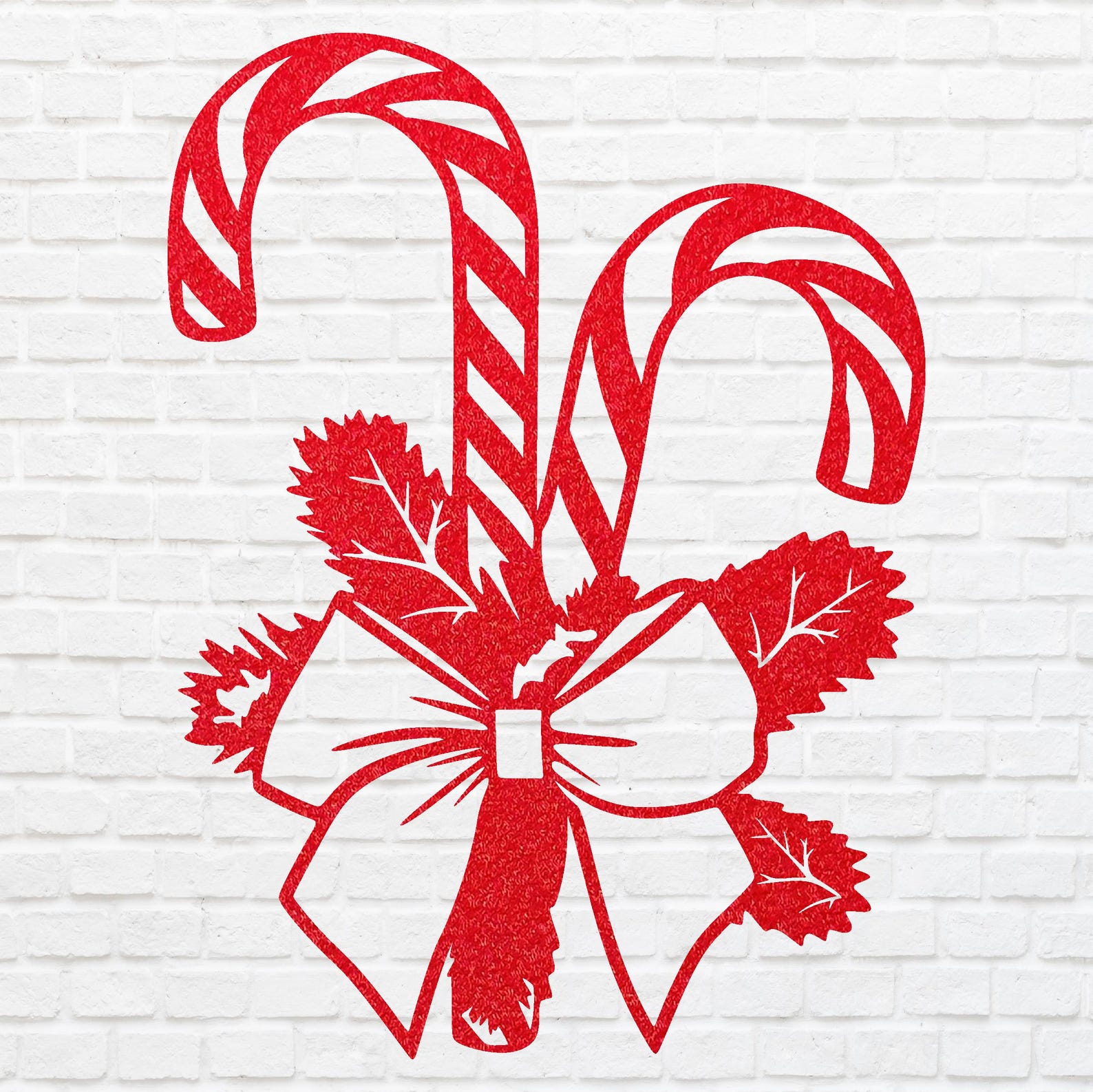 Candy Canes Wall Art, Christmas Candy Art, Metal Candy Cane Decor ...