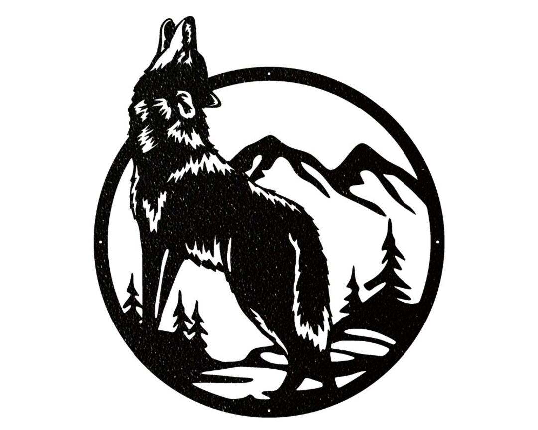 Wolf Wall Art, Metal Wall Art, Wolf Art, Wildlife Animal Wall Art, Wolf ...