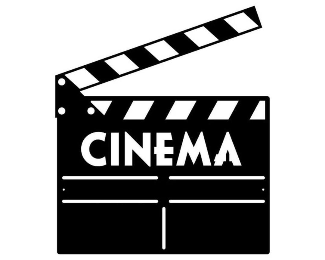 Movies Clapper Board Metal Wall Art, Cinema Metal Name Sign, Laser Cut ...
