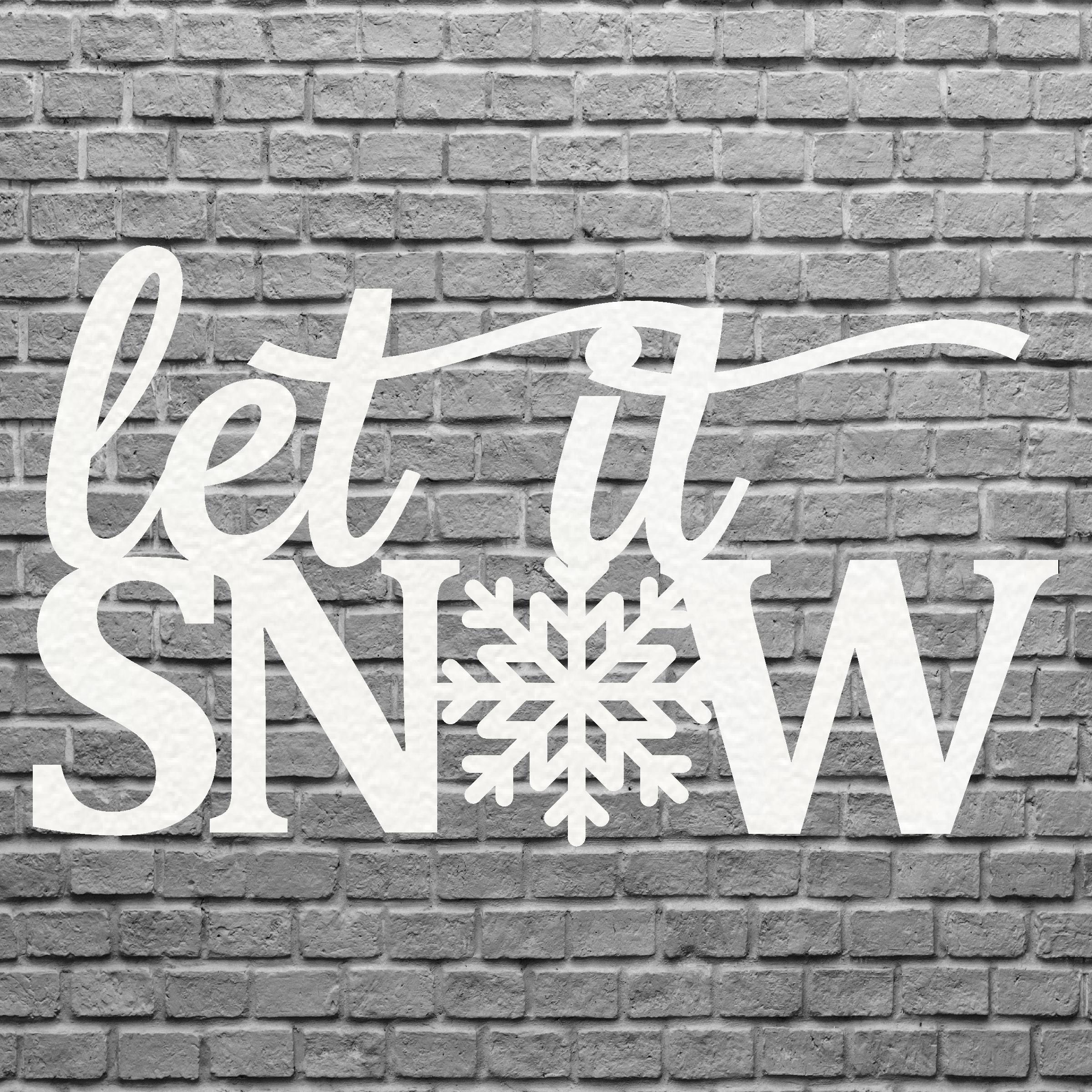 Let It Snow Metal Art, Snowflake Metal Artwork, Christmas Holiday Metal ...