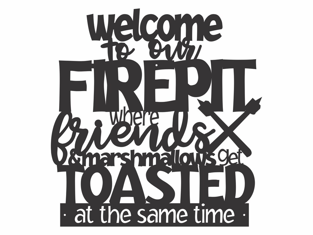 Metal Fire Pit Sign, Welcome to Our Firepit Sign, Metal Camping Sign ...