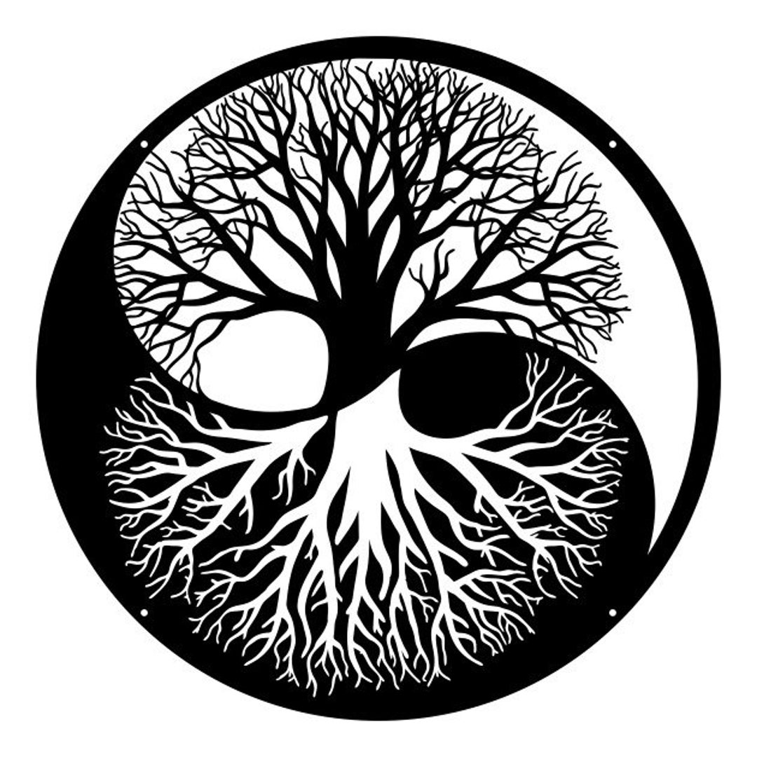 Tree of Life Ying Yang Metal Wall Art Metal Yin Yang Decor - Etsy