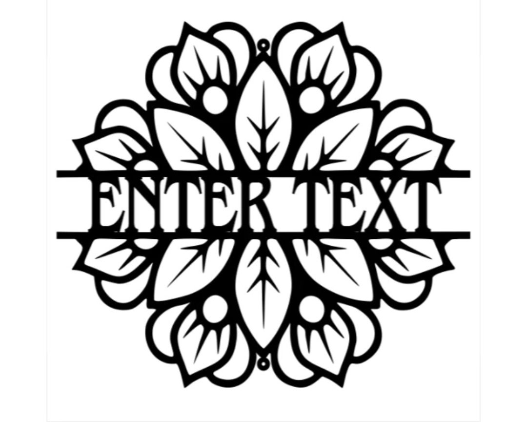 Personalized Mandala Metal Wall Art, Flower Wall Art, Geometric Wall ...