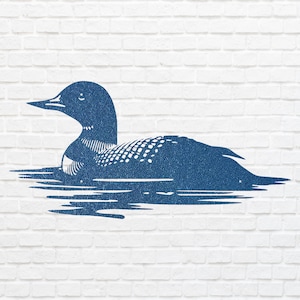 Metal Loon Sign, Loon in Water Lake House Metal Sign, Outdoor Garden ...