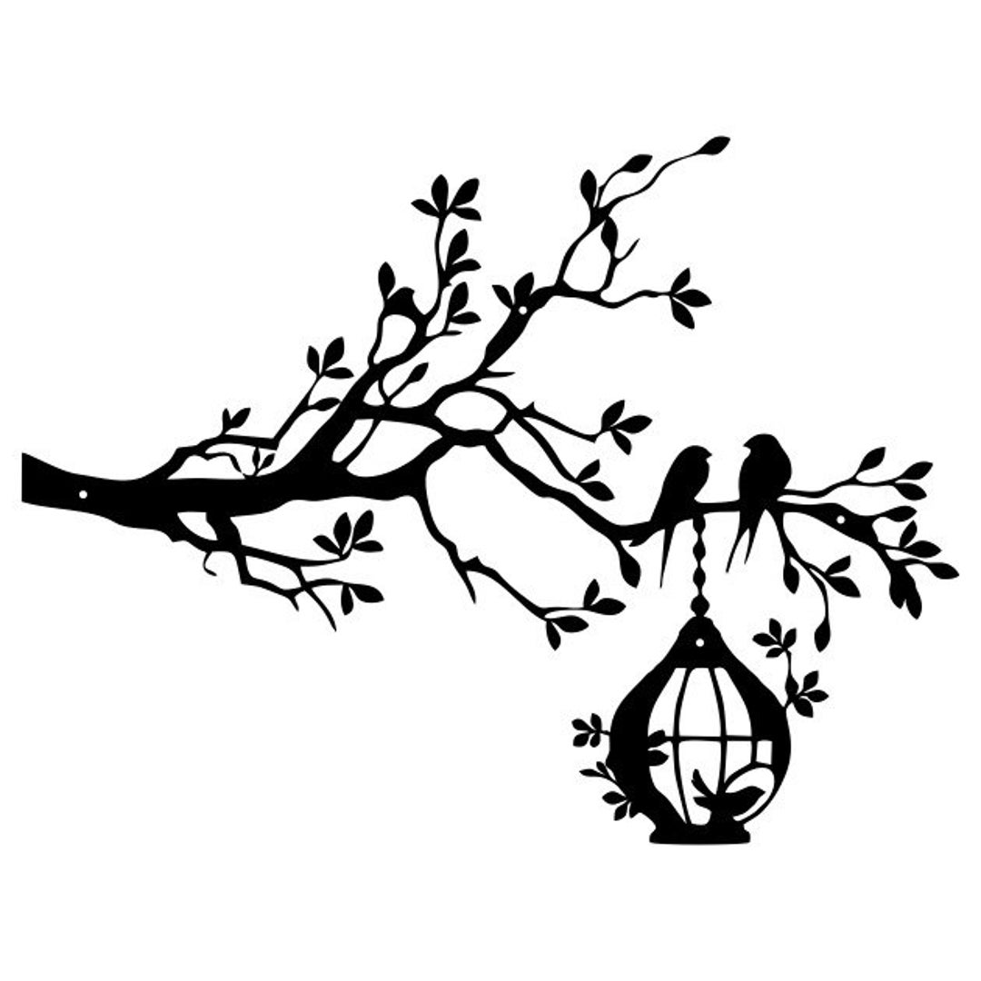 Birds on Tree Metal Wall Art, Wall Art Gift for Bird Lover, Birds on ...