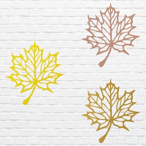Metal Leaf Wall Art, Maple Leaf Wall Decor, Nature Wall Art, Wall ...