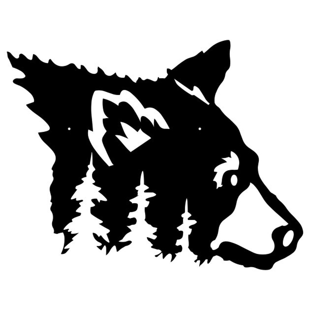 Bear Metal Wall Art, Animals Wall Art, Living Room Wall Decor, Bedroom ...