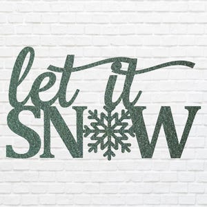 Let It Snow Metal Art, Snowflake Metal Artwork, Christmas Holiday Metal ...