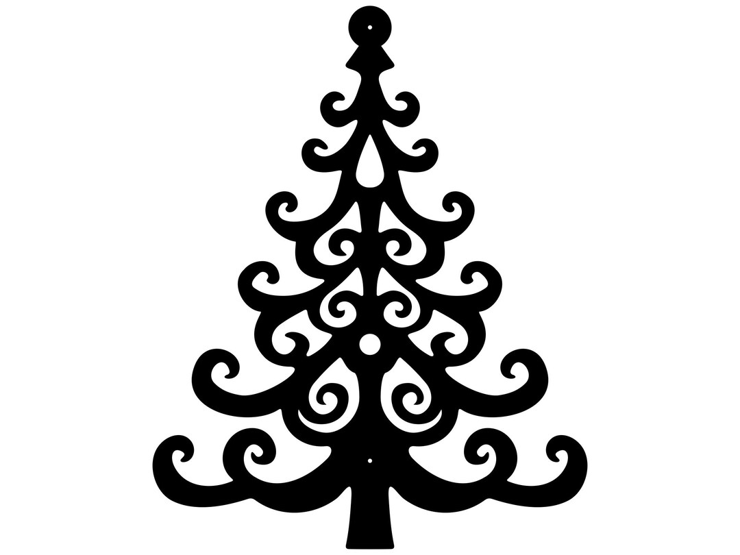 Metal Christmas Tree Art, Holiday Wall Art, Christmas Tree Decor, Metal ...