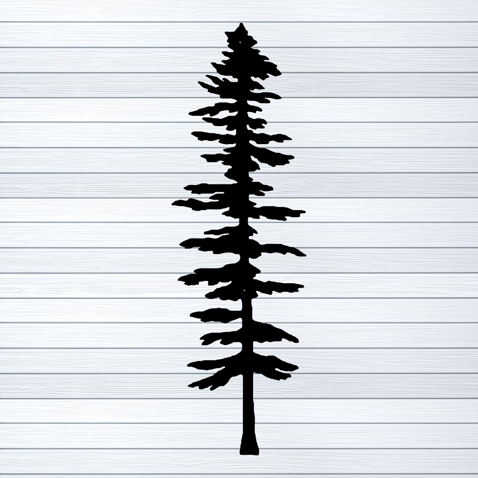 Sitka Tree Metal Wall Art Laser Cut Nature Wall Art Black - Etsy