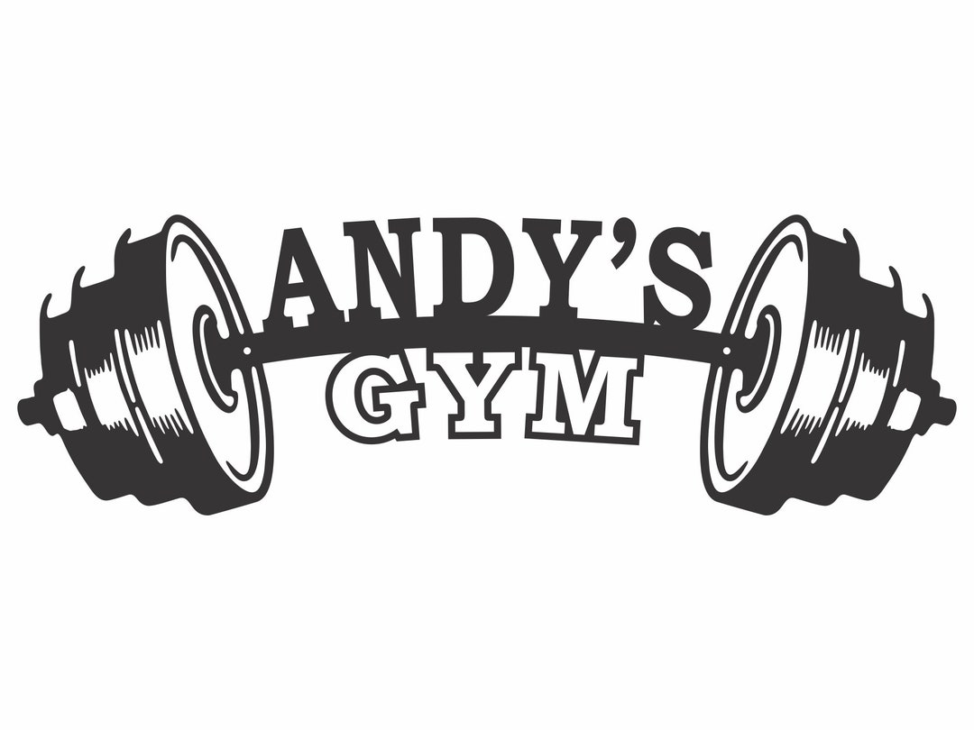 Andy's Home Gym Metal Wall Art, Fitness Wall Art, Laser Cut Metal Art ...