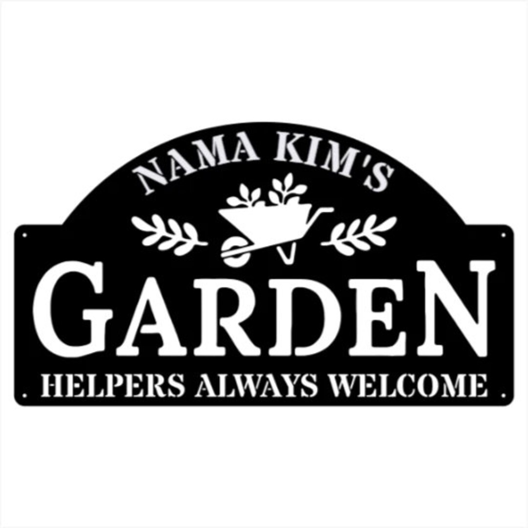 Garden Helpers Always Welcome Metal Wall Sign, Garden Metal Wall Art ...