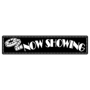 Now Showing Metal Name Sign Wall Art, Movies Metal Wall Art, Outdoor ...