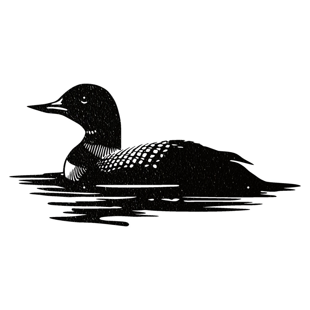 Metal Loon Sign, Loon in Water Lake House Metal Sign, Outdoor Garden ...