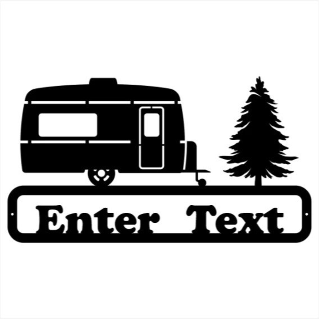 Rv's Travel Trailer Metal Wall Art, Travel Trailer With Tree Metal Sign ...
