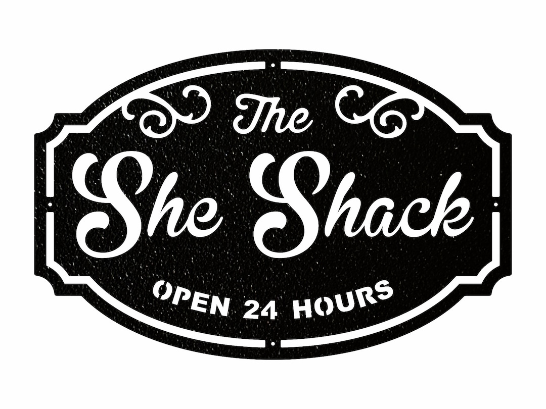 She Shack Metal Sign, Woman Cave Sign Metal Wall Art, Laser Cut Metal ...