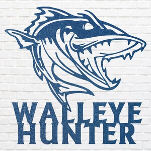 Walleye Fishing Sign, Walleye Hunter Wall Art, Hunting Shark Wall Art ...