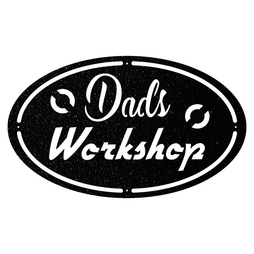 Dad Workshop Wall Art, Metal Dad Wall Art, Laser Cut Metal Sign for Dad ...