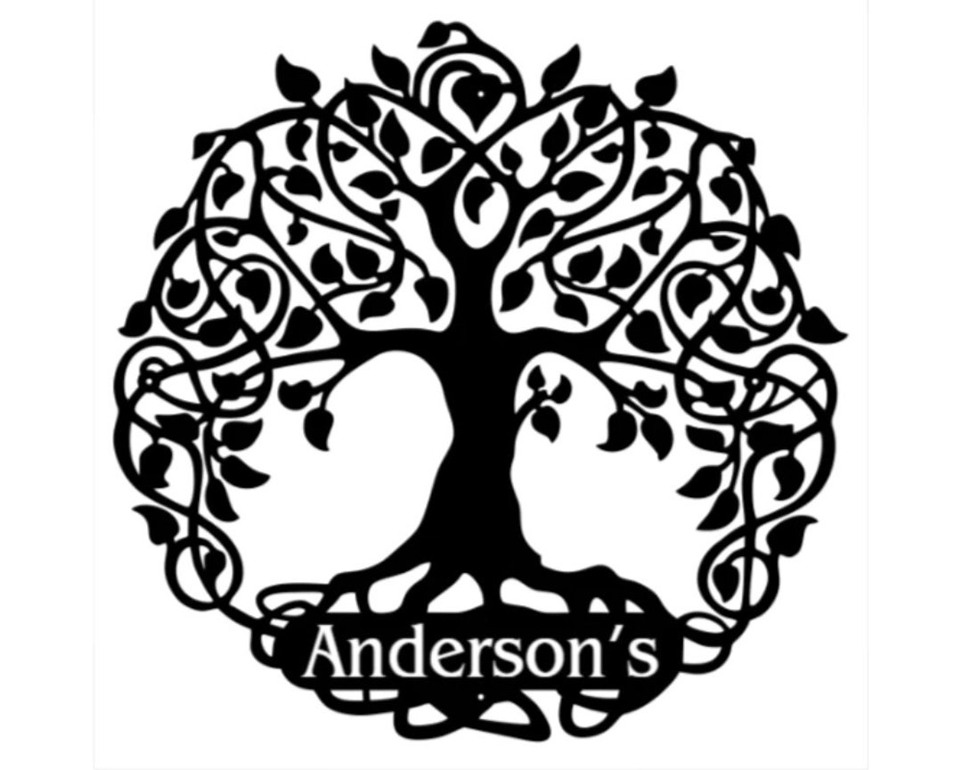Personalized Tree of Life Metal Sign, Custom Metal Sign, Metal Wall ...