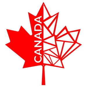 Maple Leaf Canada Sign Wall Art, Metal Leaf Wall Art for Housewarming ...