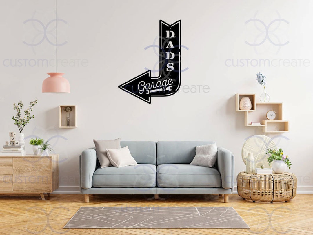 Dad's Garage Metal Sign, Metal Dad's Garage Hanging, Laser Cut Metal ...