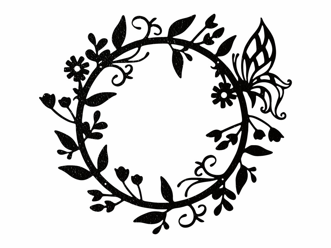 Garden Flower Metal Wall Art, Round Flower Wall Art for Garden, Flower ...