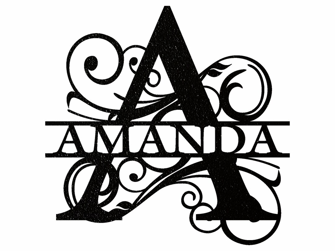 Split Monogram Custom Metal Letters | Outdoor Metal Art | Monogram ...