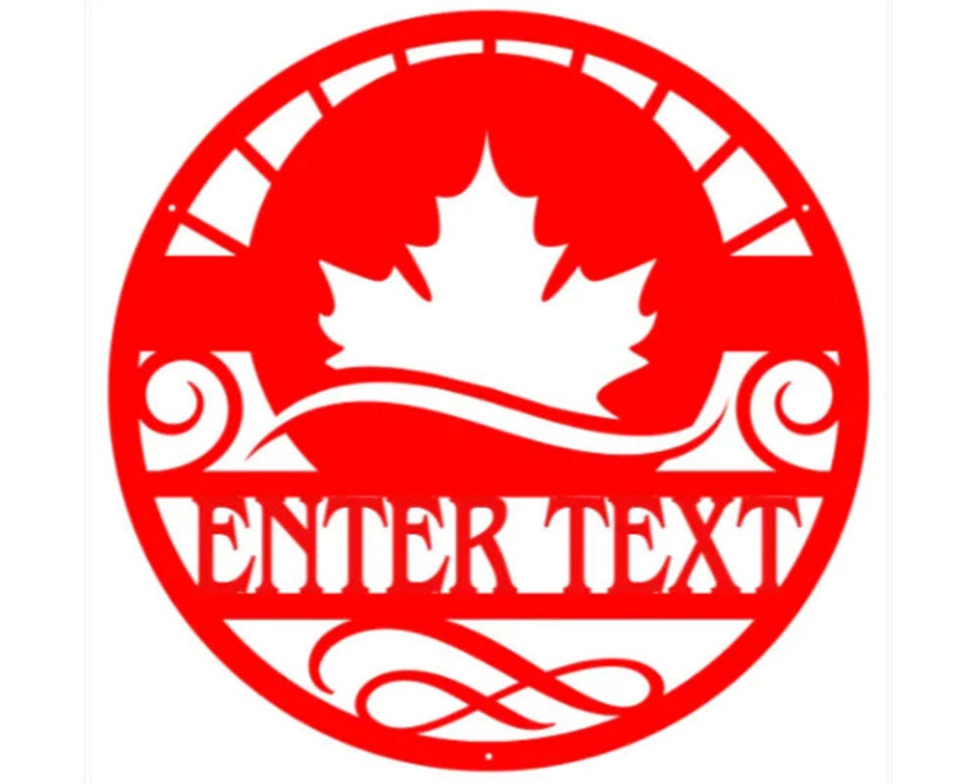 Canada Metal Flag Sign | Custom Name Sign for Outdoor | Personalized ...